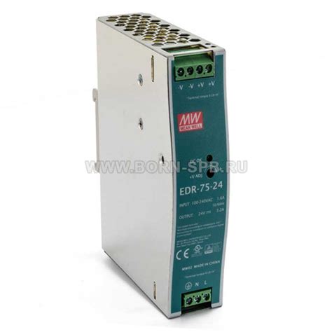 Блок питания Mean Well EDR-75-24 — купить, цена, отзывы, характеристики