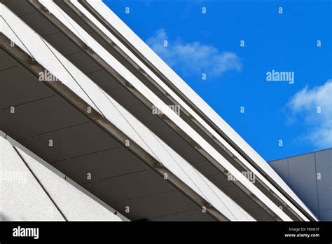 Angular Building Blue Sky Stock Photo Alamy
