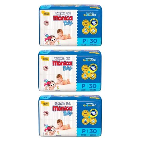 Pacotes Fralda Turma da Mônica Baby Jumbo P unidades Clubinho do Desconto