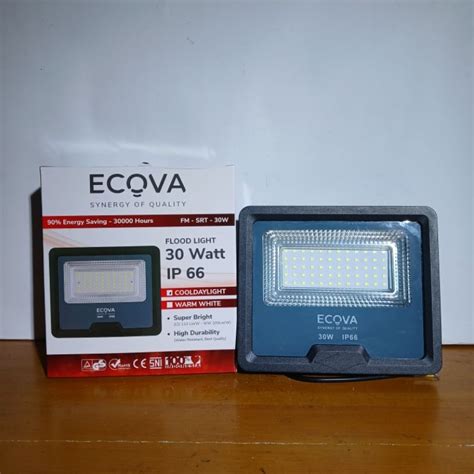 Jual Ecova Lampu Sorot Led W Floodlight Outdoor Ip Cool Daylight K Shopee Indonesia