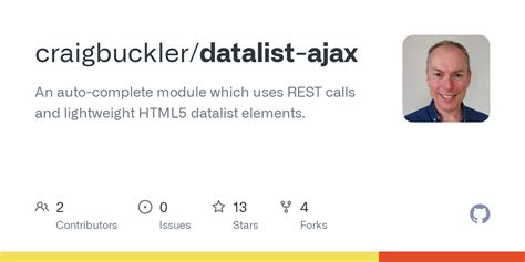 Github Craigbucklerdatalist Ajax An Auto Complete Module Which Uses