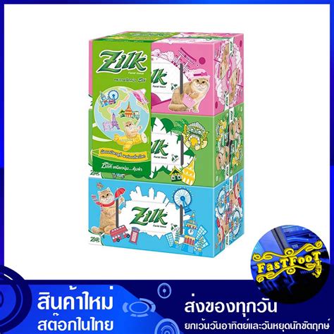 กระดาษเช็ดหน้าแบบกล่อง 120 แผ่น แพ็ค6กล่อง ซิลค์ Silk Box Facial