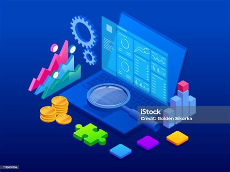 아이소메트릭 Crm 웹 배너입니다 고객 관계 관리 개념입니다 사업 인터넷 기술 벡터 일러스트 고객관계 관리에 대한 스톡 벡터