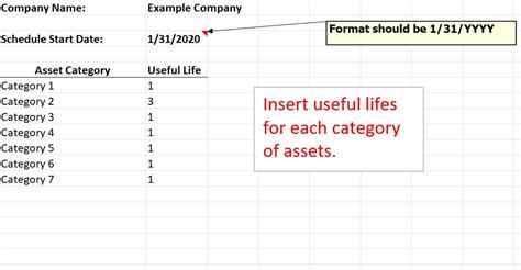 Fixed Asset And Depreciation Tracking Excel Spreadsheet Year Schedule VIDEO TUTORIAL