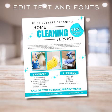 Home Cleaning Service Flyer Maid Service Flyer Cleaning Business