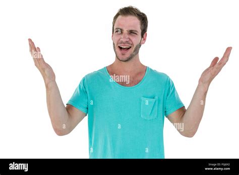 Hipster Man Doing Hand Gesture Stock Photo Alamy