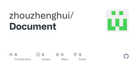 Github Zhouzhenghuidocument