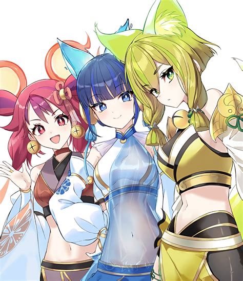 Ni Ni The Mirror Mikanko Hu Li The Jewel Mikanko And Ha Re The Sword