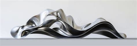 A Sleek Modern Sculpture Composed Of Intersecting Curves And Angles