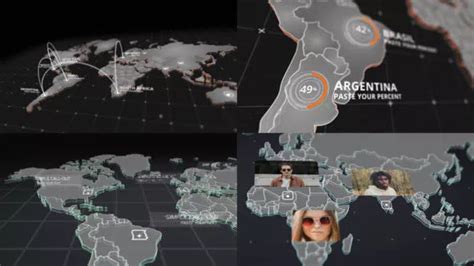 World Map Kit After Effects Templates World Map After Effects