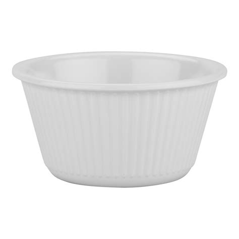 Carlisle 4 Oz White Fluted Melamine Ramekin 48 Case