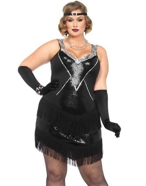 Plus Size Swanky Flapper Costume Spicy Lingerie