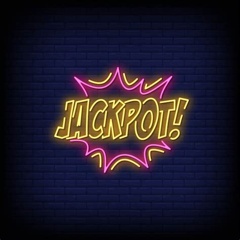 Premium Vector Jackpot Neon Singboard
