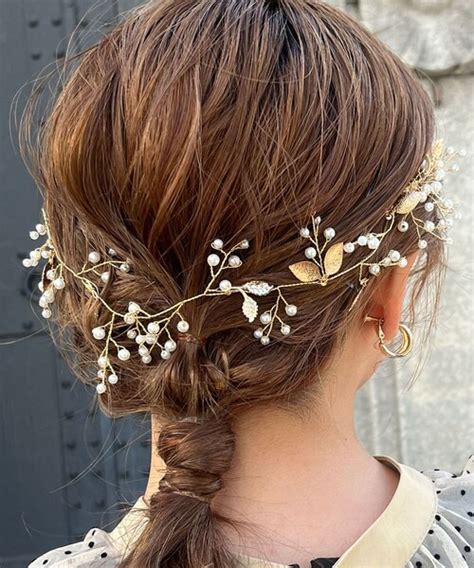 Lattice（lattice）の「【オケージョン】フラワーメタルパールヘッドアクセ（その他ヘアアクセサリー）」 Wear