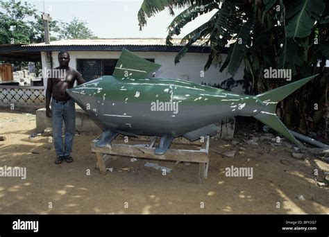 Huge Model Coffins At The Funeral Director S Store In Accra Ghana