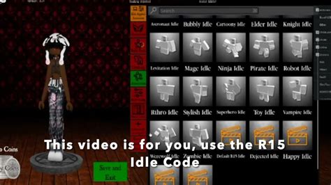 How To Get R15 Idle Code Youtube