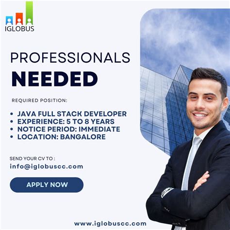 Iglobus Corporate Consulting Pvt Ltd On Linkedin Javafullstackdeveloper Bangalorejobseekers
