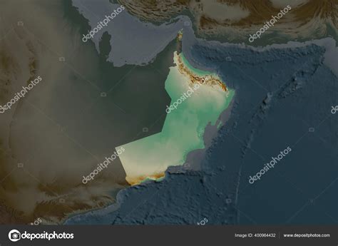 Shape Oman Separated Desaturation Neighboring Areas Topographic Relief