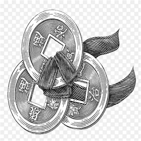 黑白条纹钱币插画PNG图片素材下载 图片编号ynvljjog 免抠素材网