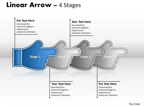 Linear Arrow 4 Stages 36 Templates PowerPoint Presentation Slides Template PPT Slides