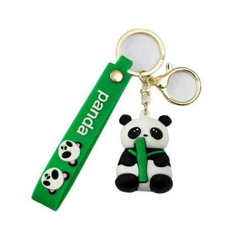 Pvc Bamboo Panda Keychain Wholesale Juzea