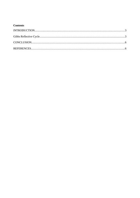 reflective account using gibbs reflective cycle