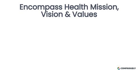 Encompass Health Mission Vision And Values Comparably