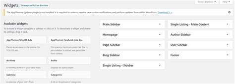 Widget Configuration For Classipress 4x Appthemes Docs