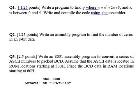 Solved Q1 1 25 Points Write A Program To Find Y Where Y Chegg