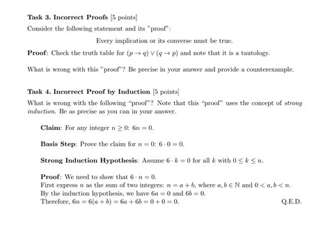 Solved Task 3 Incorrect Proofs 5 Points Consider The Chegg