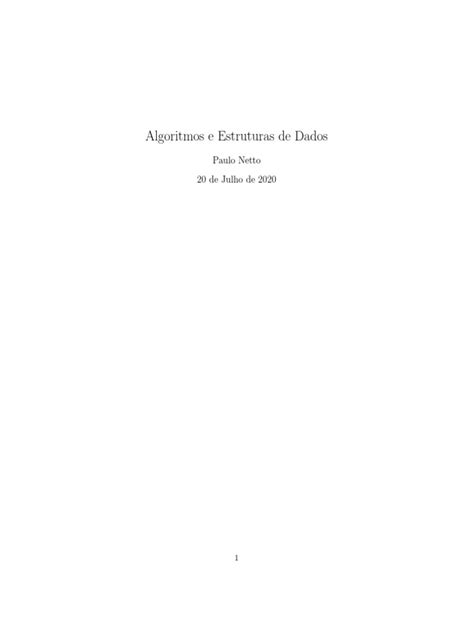Algoritmos E Estruturas De Dados Pdf Programação Dinâmica Teoria