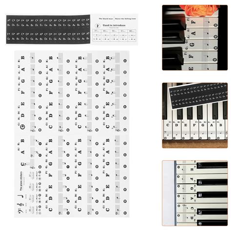 Whamvox Piano Key Stickers For 8876615449 Keys Keyboard Note