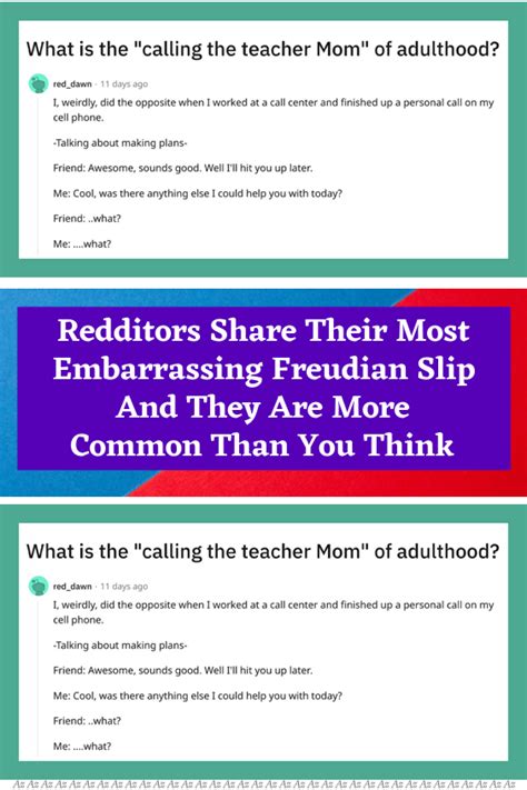 Redditors Share Their Most Embarrassing Freudian Slip And They Are More