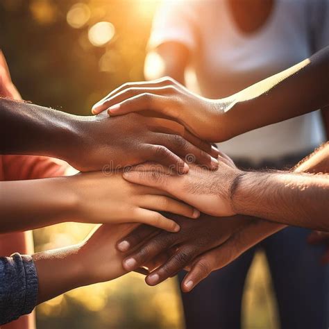 Business Teamwork Join Hands Together For Freedom Stock Illustration