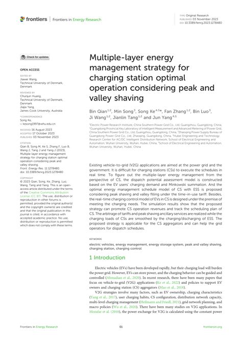 Pdf Multiple Layer Energy Management Strategy For Charging Station Optimal Operation