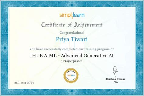 Priya Tiwari On Linkedin Generative Ai And Machine Learning Certificate Program