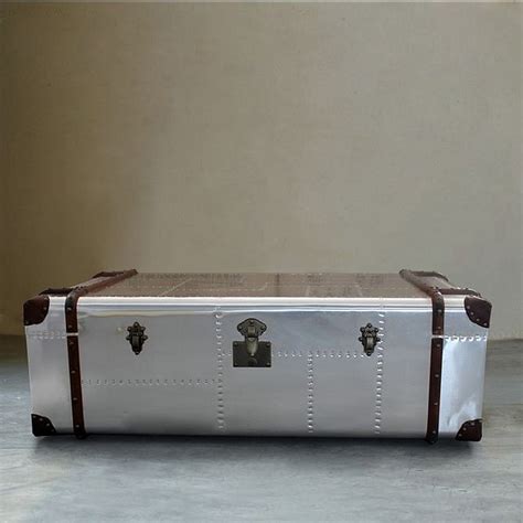Industrial Style Sofa Multi Functional Vintage Aluminum Coffee Table
