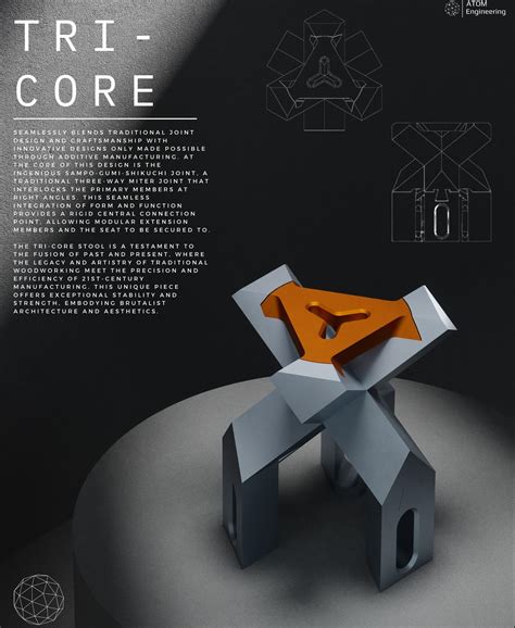 Tri Core Stool 3d Model By Atom Engineering On Thangs
