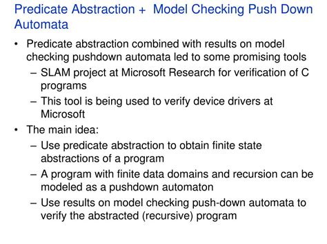 Ppt Model Checking Programs Using Abstraction Powerpoint Presentation