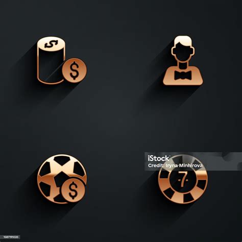 달러 딜러 축구 베팅 돈 및 긴 그림자가 있는 칩 아이콘으로 카지노 칩을 설정합니다 벡터 가능성에 대한 스톡 벡터 아트 및 기타 이미지 Istock