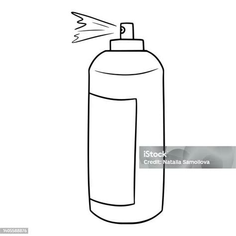 흑백 그림 페인트가있는 금속 용기 스프레이 페인트 만화 스타일의 벡터 일러스트 레이 션 개인 장식품에 대한 스톡 벡터 아트 및 기타 이미지 Istock