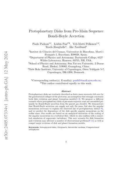 Protoplanetary Disks From Pre Main Sequence Bondi Hoyle Accretion Pdf