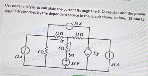 solved use nodal analysis to calculate the current through