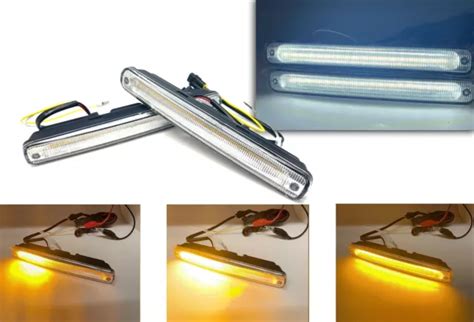 18CM LED DRL Lights Sequential Dynamic Indicator Turn Signal Xenon White 12v EUR 22 28 PicClick DE