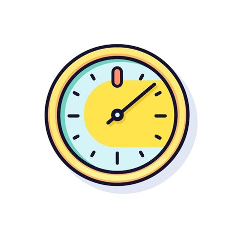 Premium Vector Vector Of A Yellow And Blue Clock On A White