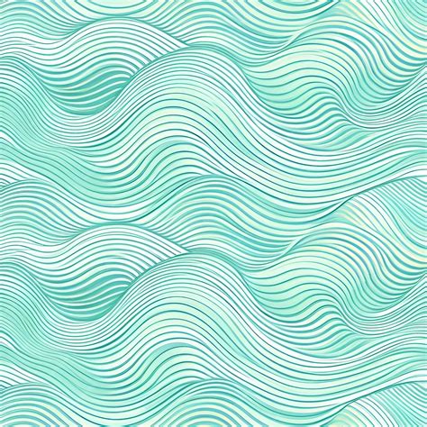 Premium Vector Seamless Tile Pattern Of Waves On A Pastel Aqua Background