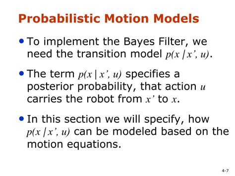 PPT Probabilistic Robotics Motion And Sensing PowerPoint Presentation ID 2298234