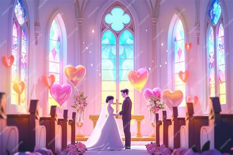 Church Interior Stained Glass Premium Ai Generated Image