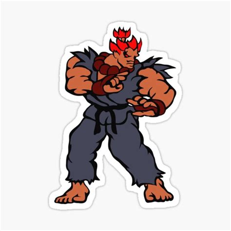 Akuma Mvc2 Sticker For Sale By Creativeflame Redbubble