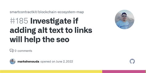 Investigate If Adding Alt Text To Links Will Help The Seo · Issue 185